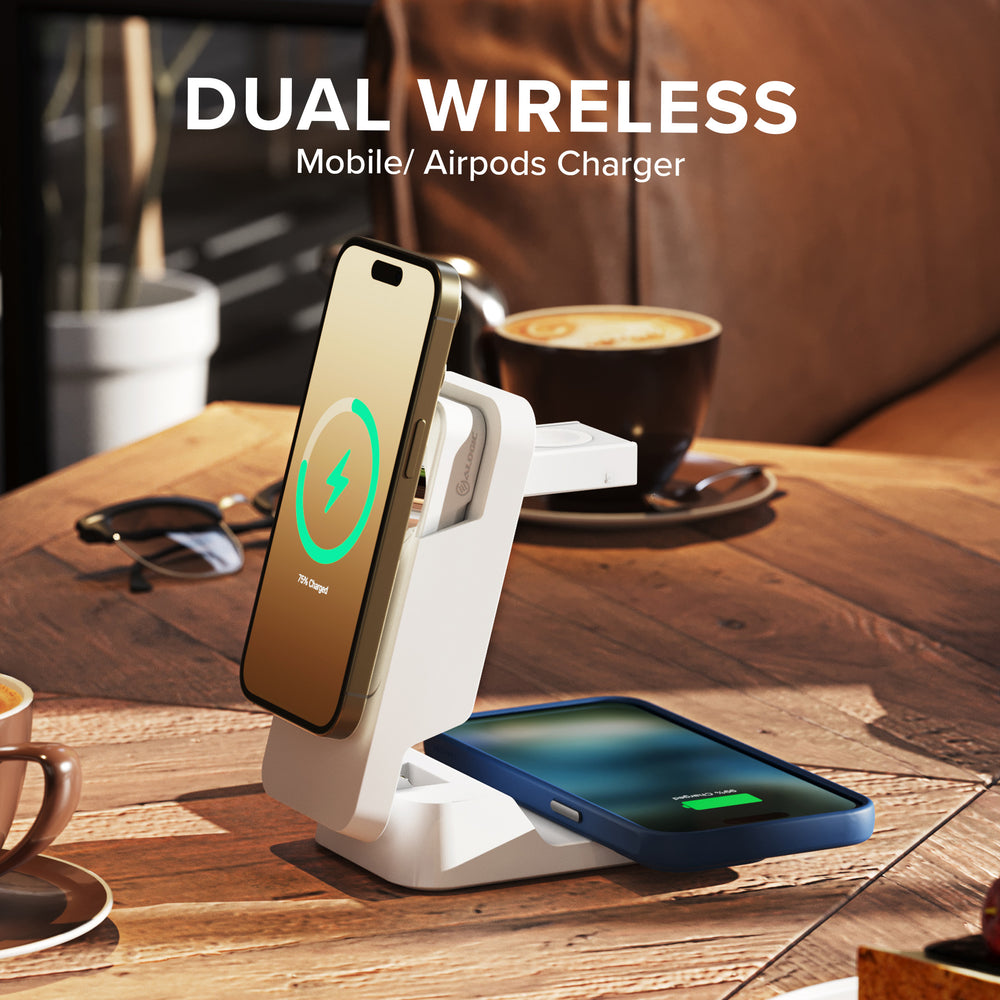 Matrix Ultimate 3-in-1 Wireless Charger with 5,000mAh MagSafe Power Ba
